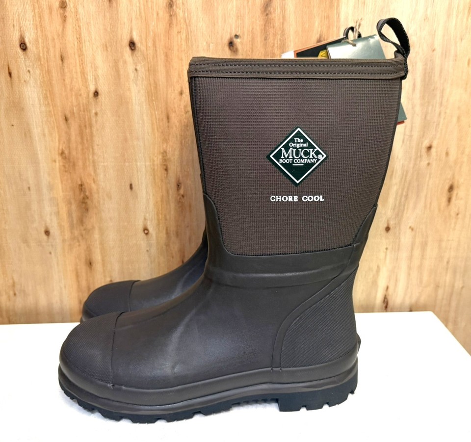 Muck Chore Cool Mid Boots Men's SIZE 10 Waterproof Rubber Commercial ...