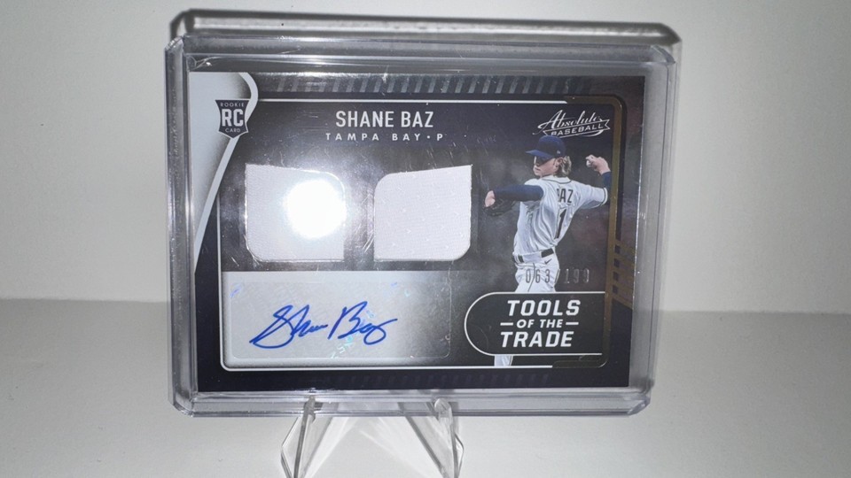 2022 Panini Absolute Shane Baz Tools Of The Trade Dual Patch Auto RC ...