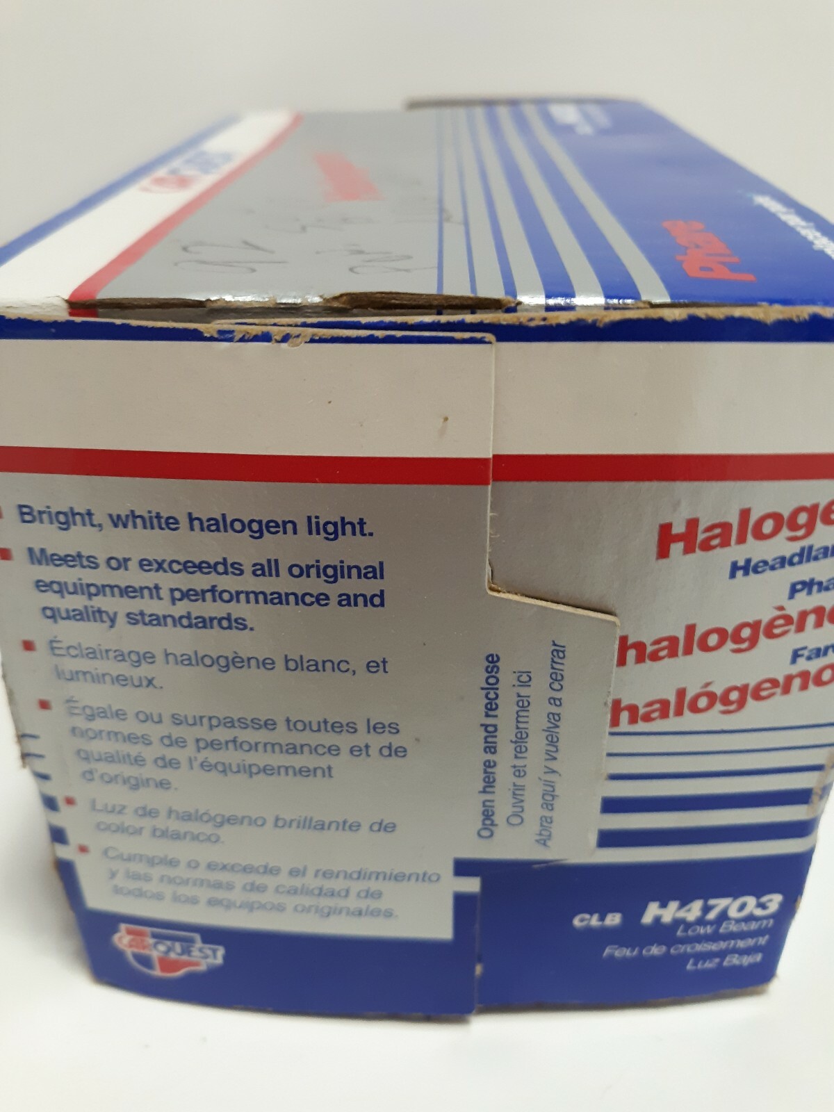 NEW HALOGEN HEADLAMP H4703 LF lense type. Low Bean Light new old stock ...