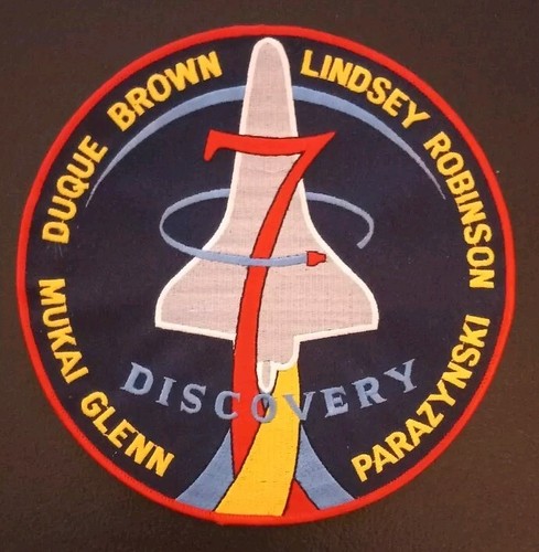 NASA ☆ Shuttle Discovery STS-95 John Glenn & Crew (7 3/8") Jacket Patch ...