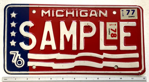 1976 1977 1978 Michigan Sample License Plate SAMPLE | eBay