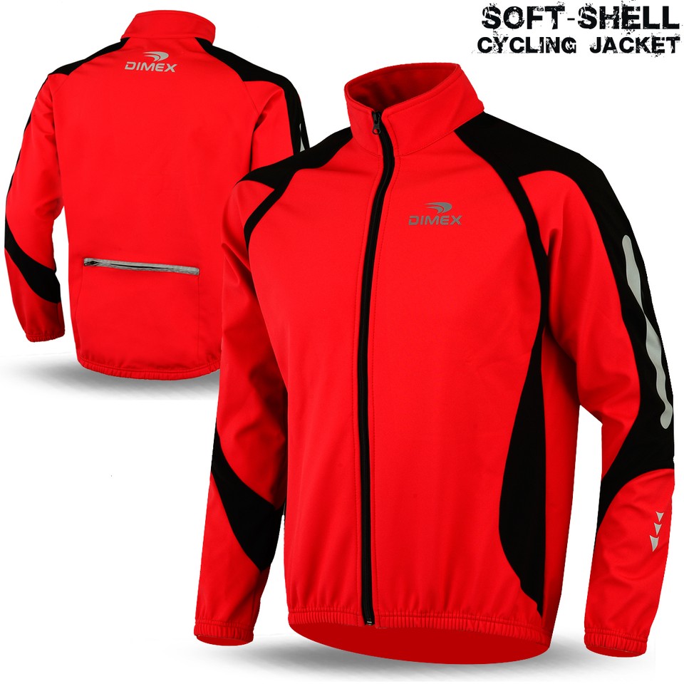 Cycling Jacket Soft Shell Winter Thermal Fleece Windproof Long Sleeve ...