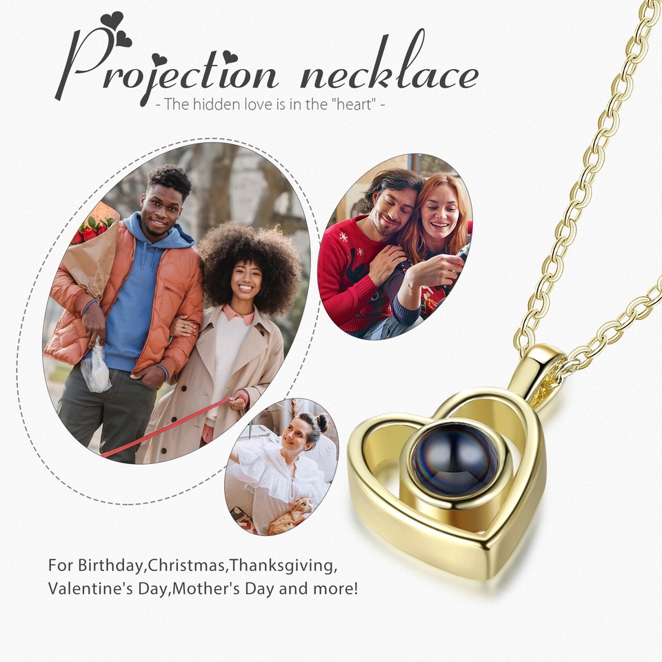 Special Gift Customized Necklaces Projection Photos Of Family Lover ...