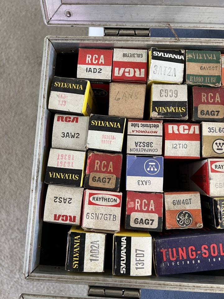 Vintage Tube Lot Over 300! And Case Sylvania Tube TV & Radio Repairman ...