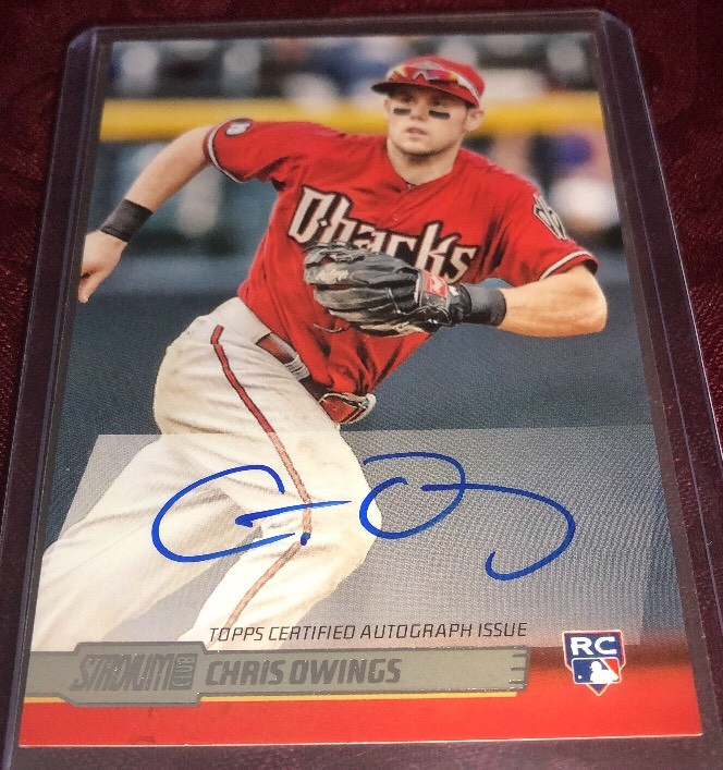 Chris Owings 2014 Topps Stadium Club Autographed RC SCA-CO, Kansas City ...