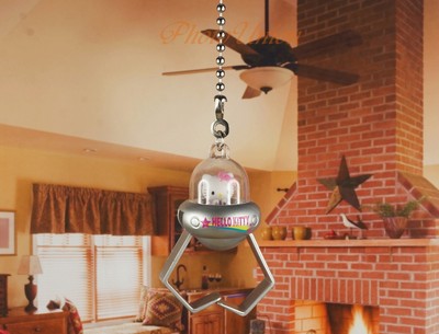 Hello Kitty UFO Gift Silver Ceiling Fan Pull Light Lamp Chain ...