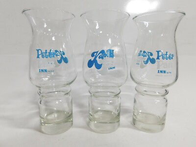 Three Kapok Tree Peter Pan Inn 1976 Tiki Bar Hurricane Glass vintage ...