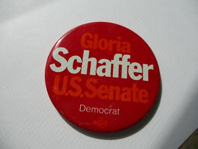Connecticut Senator Pin Back Campaign Button Gloria Schaffer Local ...