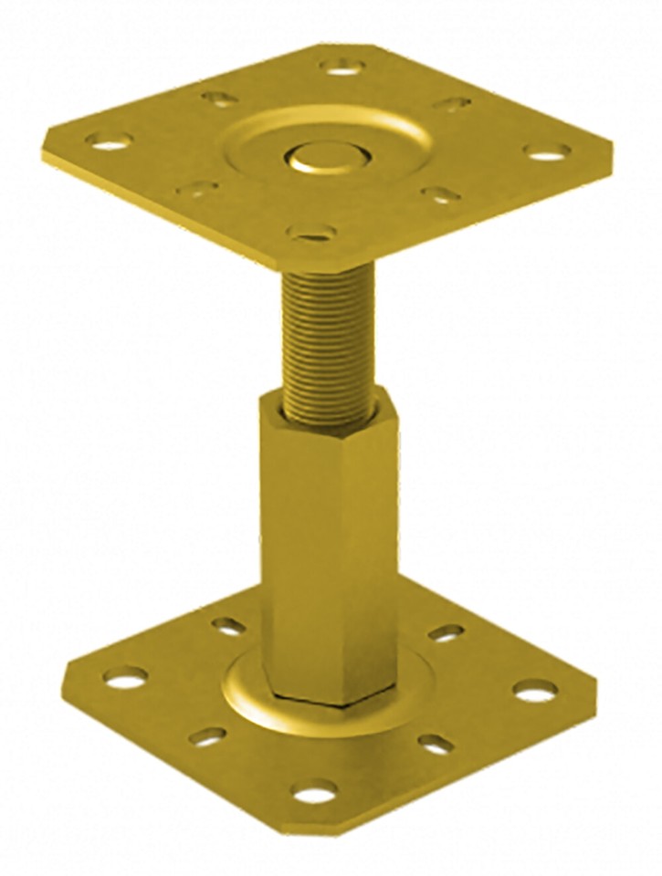 Heavy Duty Galvanised Adjustable 100-150mm Elevated Post Base Support ...