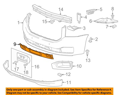 GM OEM 15-20 Yukon XL Front Bumper Bumper Components-Lower Molding ...