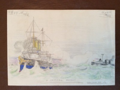 G1m ephemera 1899 picture hand drawn fighting ships jack mobbs | eBay