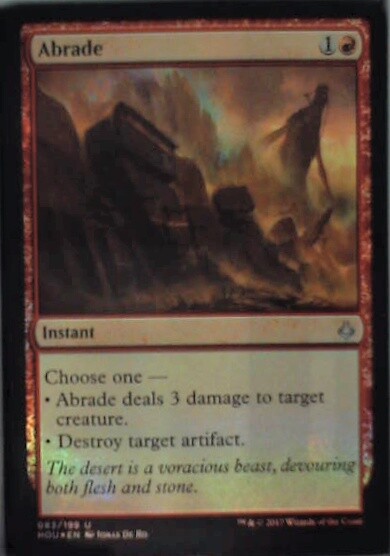 Abrade - Hour of Devastation: #83, Magic: The Gathering - Foil NM R15 ...