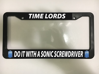 Doctor Who Tardis Time Lords Sonic ScrewDriver Plastic Car License ...