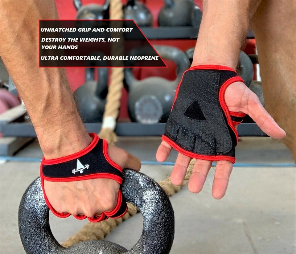 LTrevFit Hand Grip Weight Lifting Pads Workout Gloves Gym Fitness Pro ...