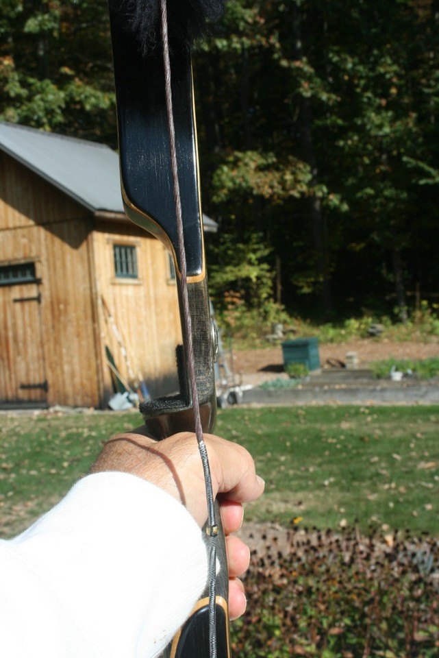 Vtg Fred Bear RH Black Panther recurve bow 52" 55# Hunting Archery SN ...