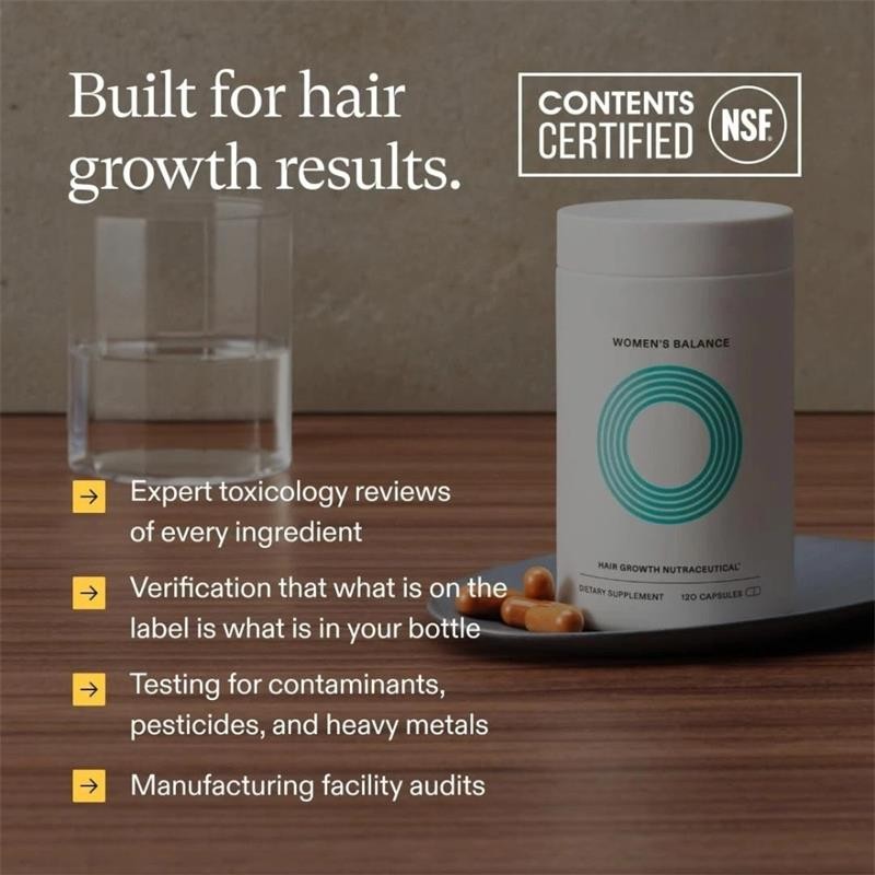 Women's Balance Hair Growth Supplements, Ages 45 and Up,120 Count Free ...