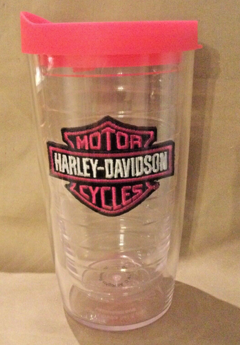 Harley Davidson Tervis Cup 16oz Pink Plastic Coffee Tea Motorcycle ...