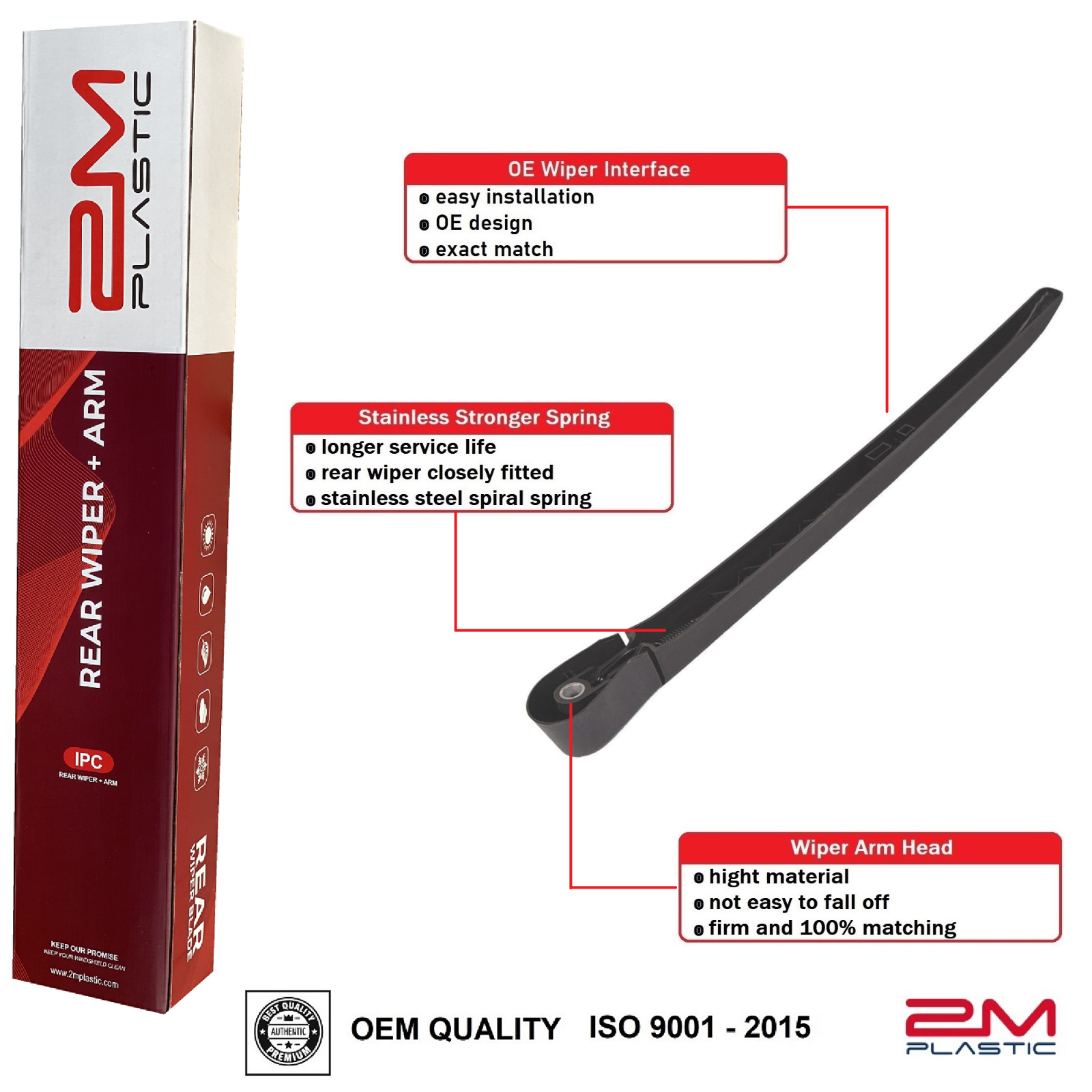 Rear Wiper Arm & Blade For VOLVO V60 2015 2016 31253232 31416692 OEM ...