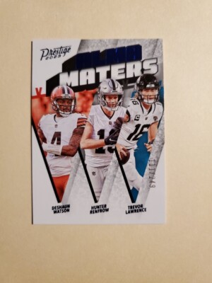2023 Prestige Deshaun Watson Hunter Renfrow Trevor Lawrence #/249 Alma ...