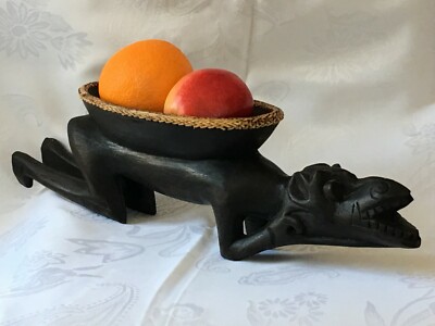 Vintage Wood Carving Camel Fruit Bowl/ Wooden Camel Bowl/ Centerpiece ...