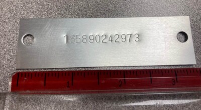 NEW! Metal - Aluminum ID Plate - Computer, Equipment Stamped SERIAL ...