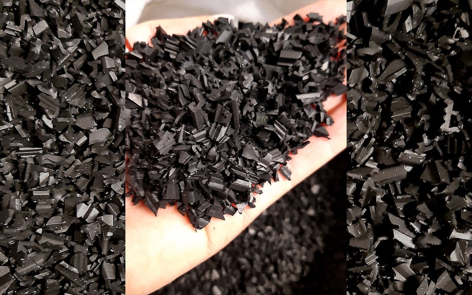10kg Black Play Bark Chippings Safe Surfacing Rubber Garden Soft Mulch ...