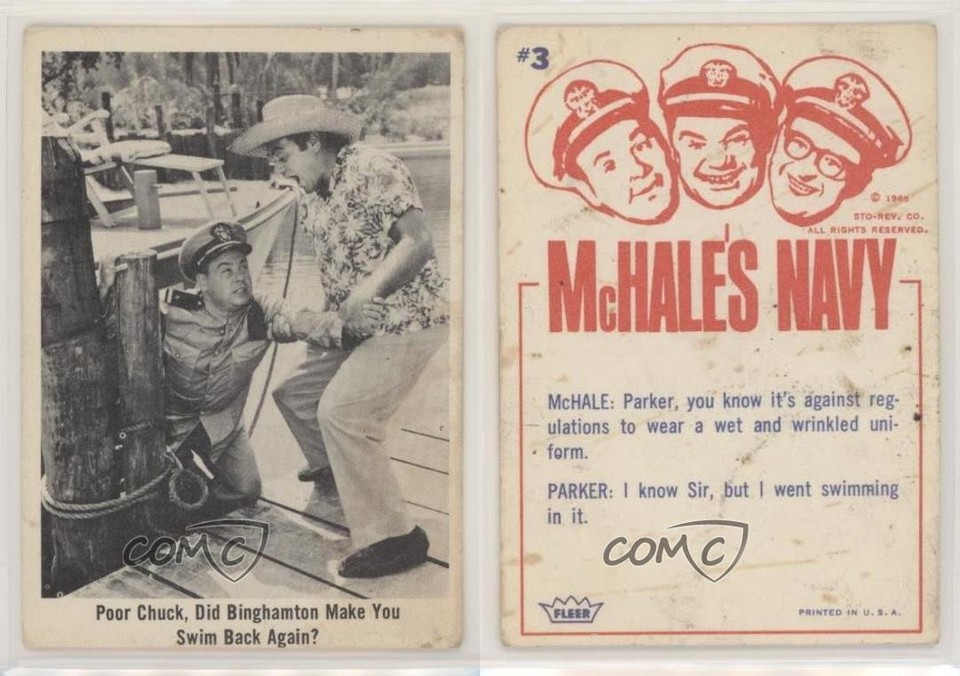 1965 Fleer McHale's Navy Poor Chuck Did Binghamton Make You Swim Back ...