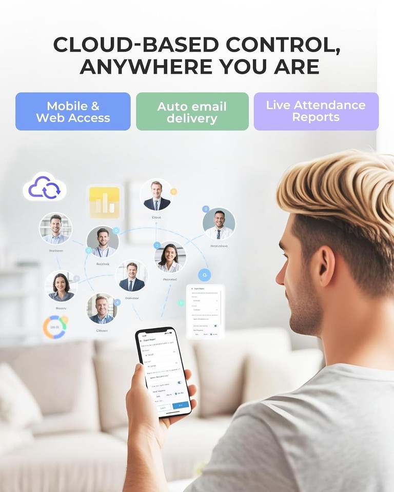 NGTeco TC1-White Cloud Time Clock with Remote Control Software | eBay