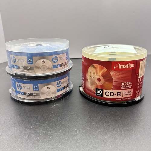 CD-R Imation & HP 52x 700MB 80 Minutes - 69 Discs Total UNUSED - READ ...