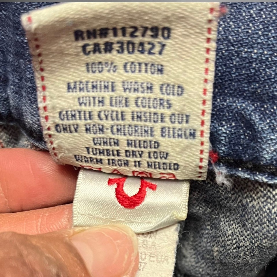 Vintage Y2K True Religion Cut Off Daddy Jean Shorts Mens 29 USA Made ...