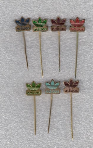 PIN badge anstecknadel set 7 pins ADIDAS LOGO SPORT EQUIPMENT ...