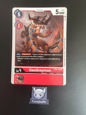 Digimon Card Game GeoGreymon BT4-012 C | eBay