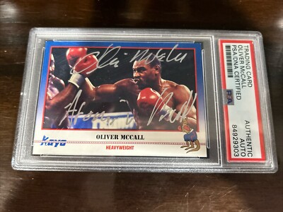 Oliver McCall Signed 1991 Kayo Boxing Card #182 w/Atomic Bull (PSA ...