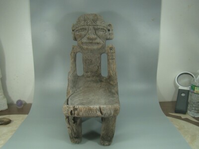 Taino Pre-Columbian C 1000-1500AD nice carved wood chair (90 photos ...