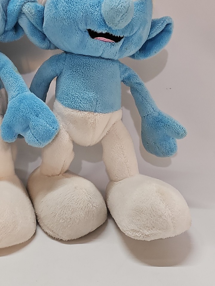 3 12" The Smurfs Crouchy, Happy, Clumsy Plush Stuffed Fast Same Day ...