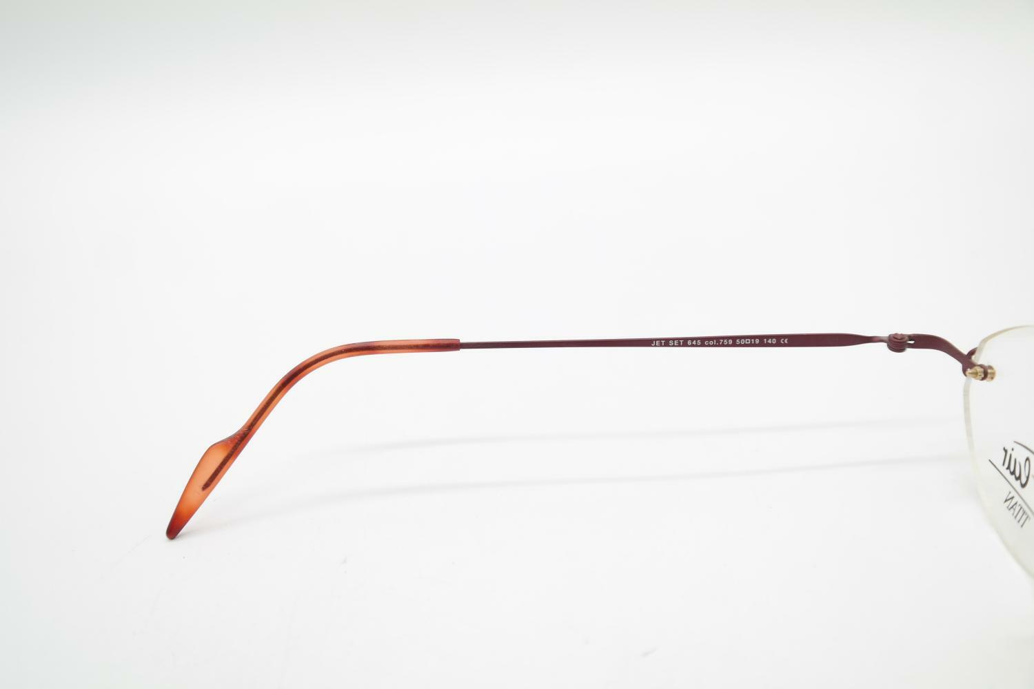 Vintage Flair Jet Set 645 Titan Purple Gold Rimless Sunglasses Frame ...