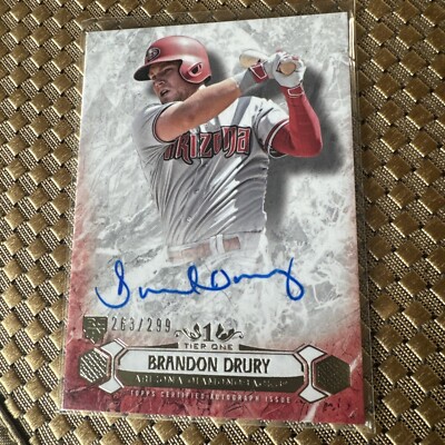 2016 Brandon Drury Topps Tier One Breakout Auto RC /299 | eBay