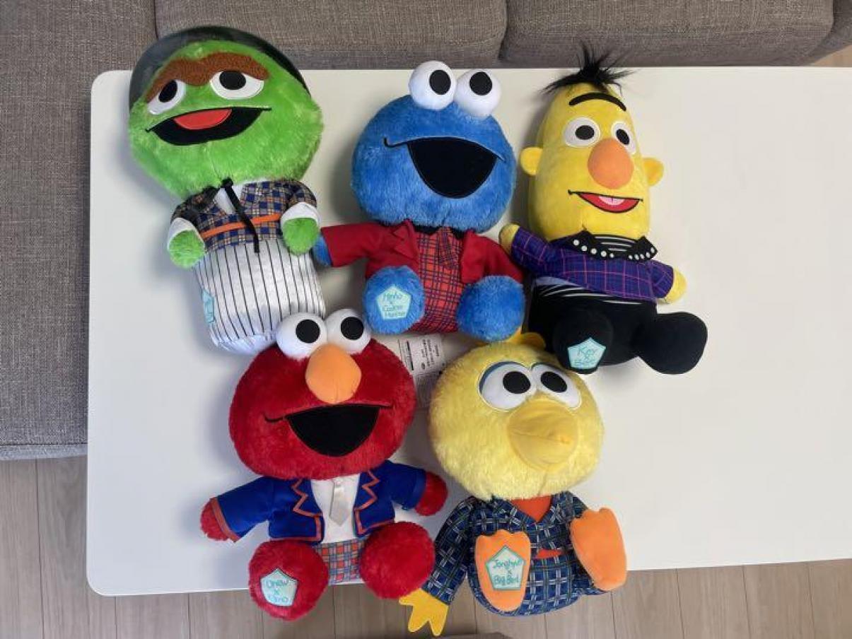 SHINee × SESAME STREET Mascot 5 types set Taemin Key Minho Onew ...