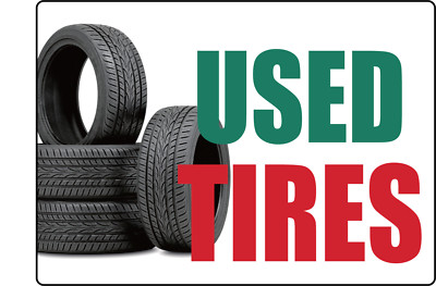 USED TIRES, STOREFRONT WINDOW RETAIL ADVERTISING | Adhesive Vinyl Sign ...