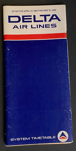 Delta Airlines Timetable Effective April 27, 1980 | eBay
