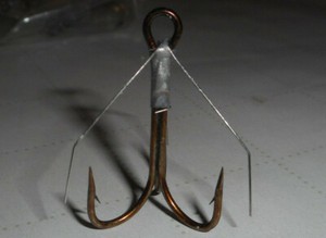1/0 WEEDLESS TREBLE FISHING HOOKS 36 COUNT BULK LOT LURE RIG FRESH ...