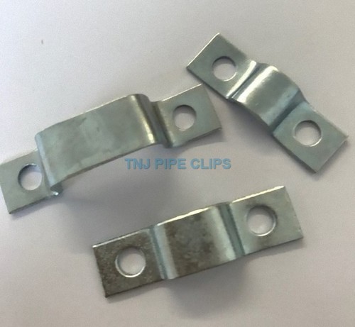 Qty 10 - Small DOUBLE Steel Tube, Pipe or cable Fixing Clip - 4mm to ...