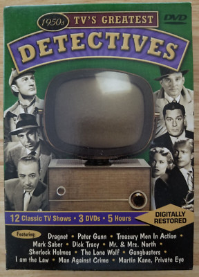 1950s TV'S Greatest Detectives DVD Set (Dragnet/Peter Gunn/Dick Tracy ...