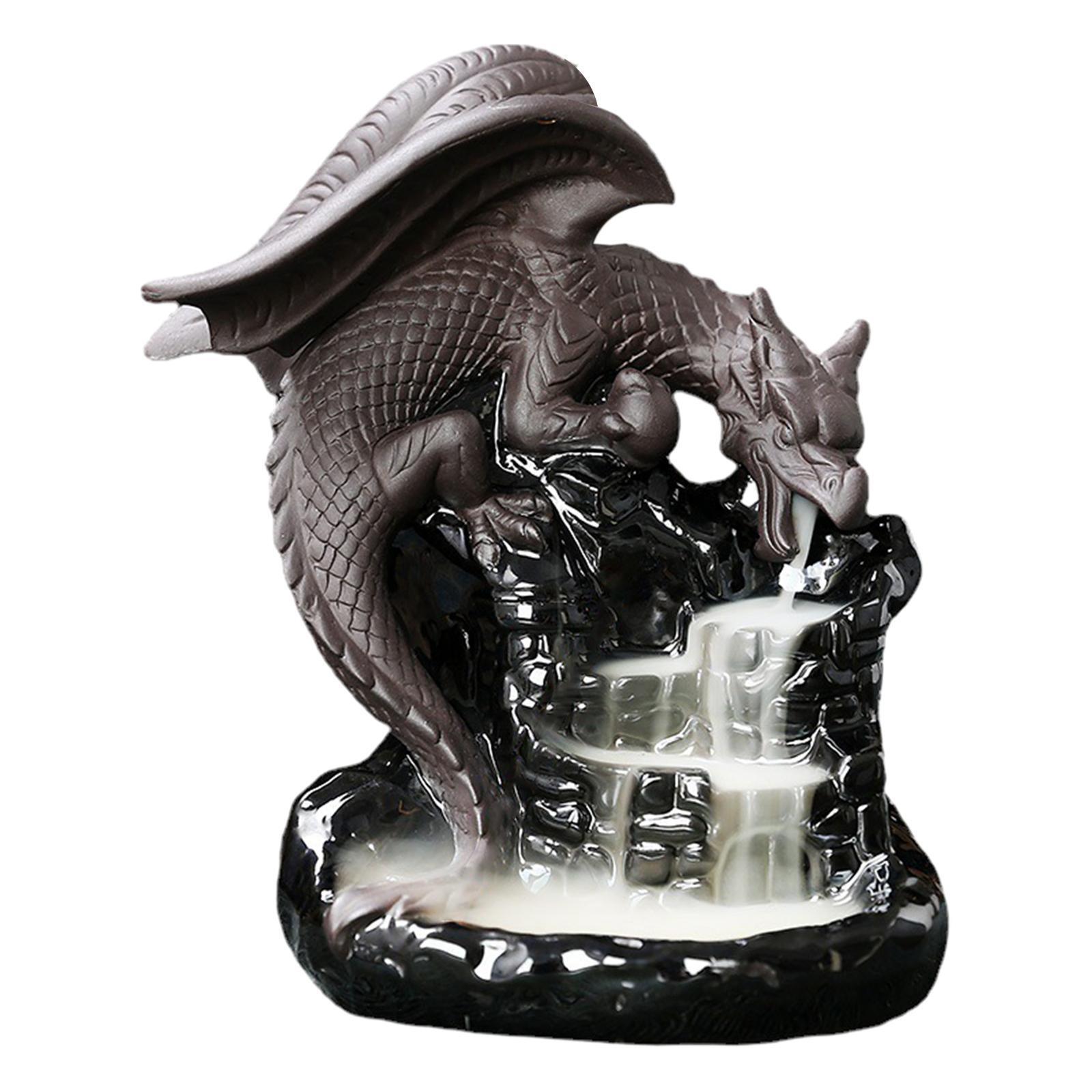 Backflow Incense Burner Dragon Gift Waterfall Incense Burner for Living ...