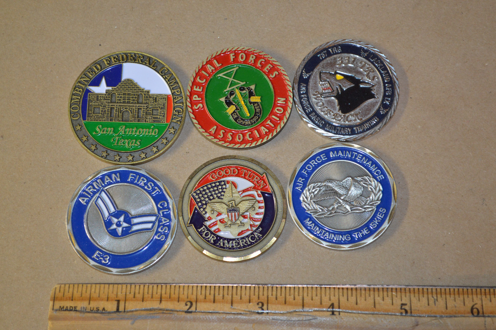 Lot of 6 Challenge Coin Air Force Special Forces CFC #1843 | eBay