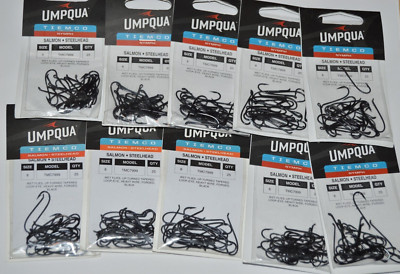 10 packs tiemco umpqua salmon steelhead trout hooks size 8 value pack ...