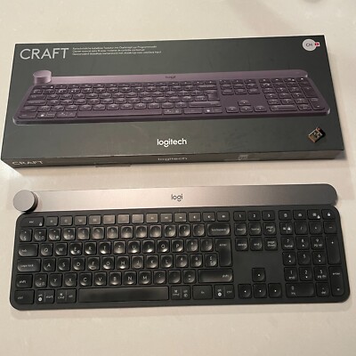 Logitech Craft Wireless Keyboard SWISS FRENCH (CH) w/ Creative Input ...