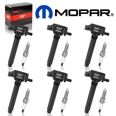 6x Ignition Coils & Mopar Spark Plugs For Chrysler Dodge Jeep Ram 3.6L ...