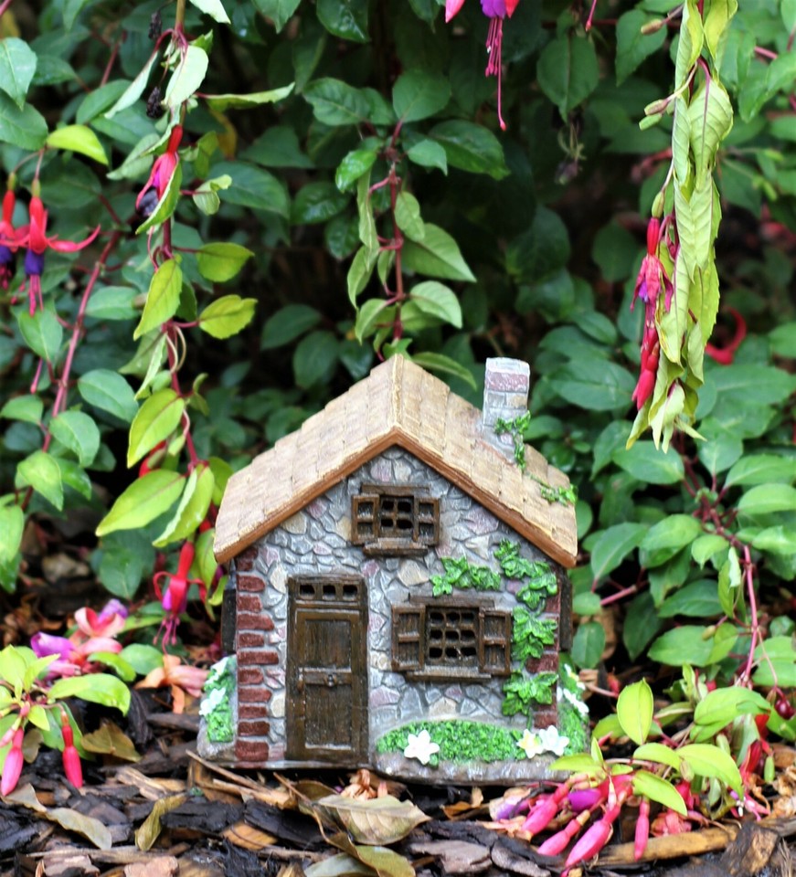 Fairy House Solar Garden Ornament Pixie Lawn Secret Garden Gift Patio ...