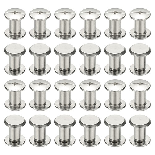 24 Sets Chicago Screws, 6x10mm(DxH) Phillips Binding Post Screw Rivets ...
